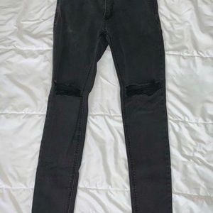 Original Use | Jeans | Skinny Stacked Destressed Dark Grey Pants | Poshmark